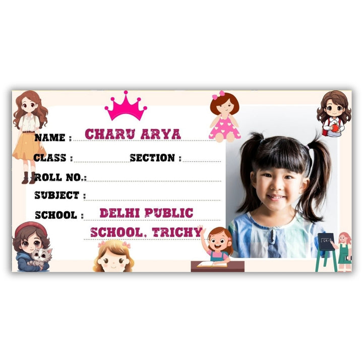 Kids Name Slips & School Labels | Custom Photo Name Tags – Aanya Centric
