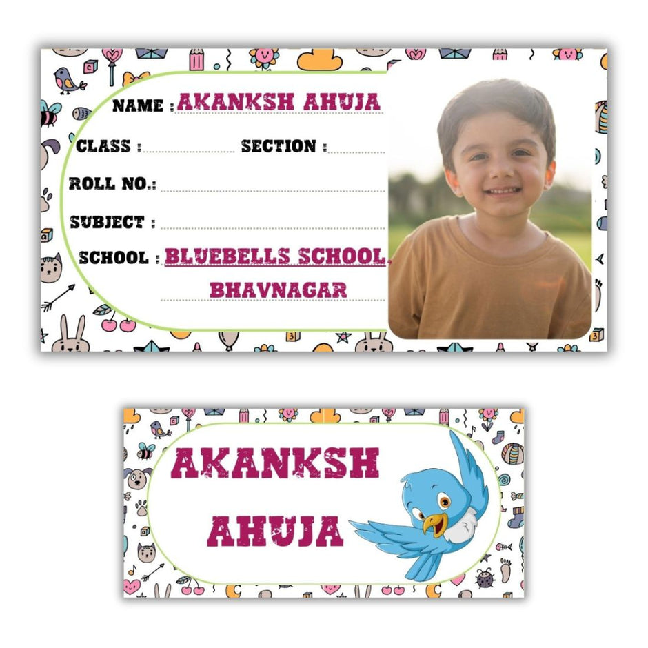 Kids Name Slips & School Labels | Custom Photo Name Tags – Aanya Centric