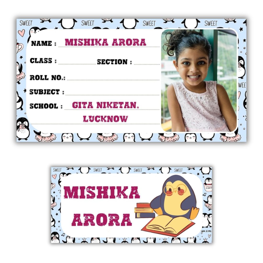 Kids Name Slips & School Labels | Custom Photo Name Tags – Aanya Centric